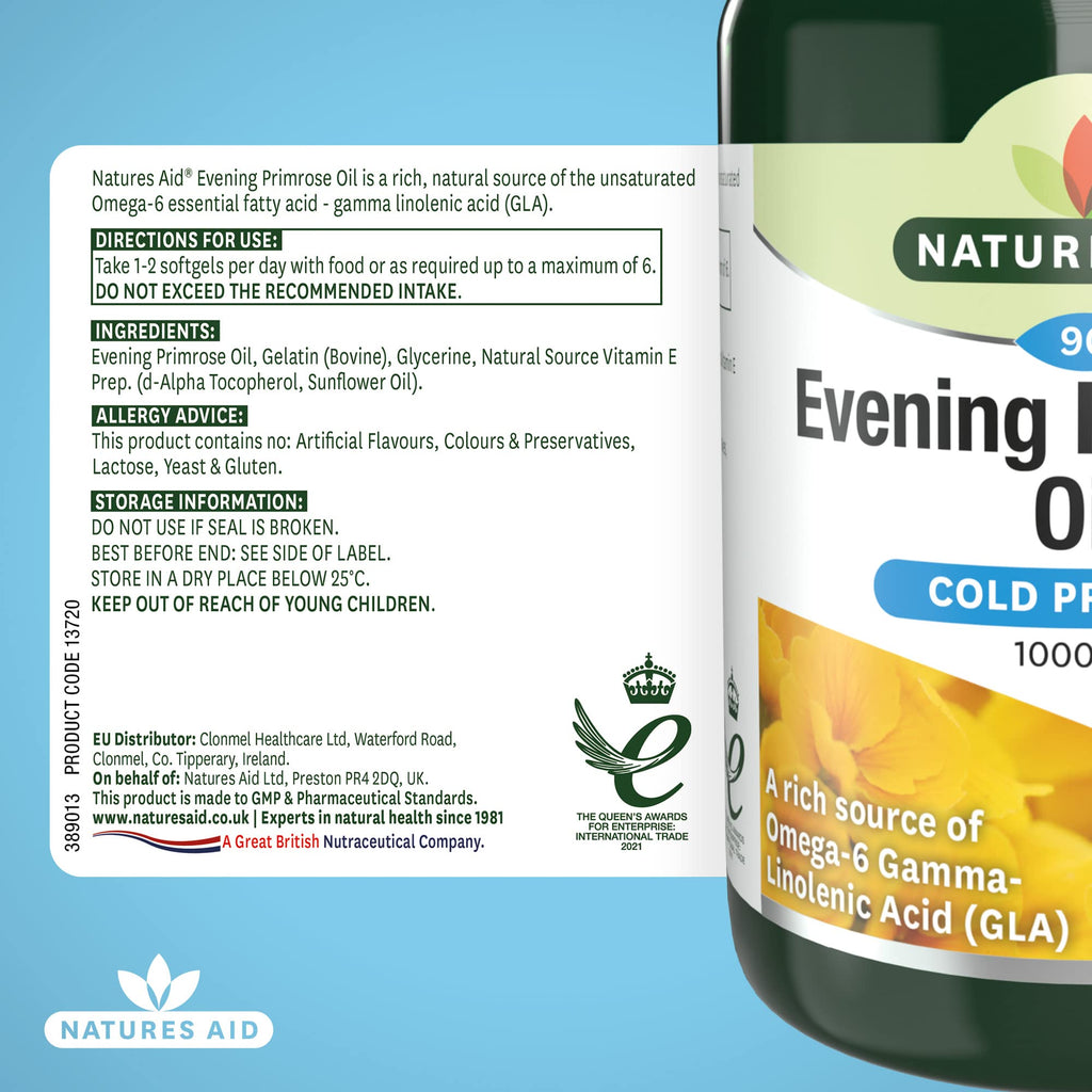 Natures Aid evening primrose for beauty