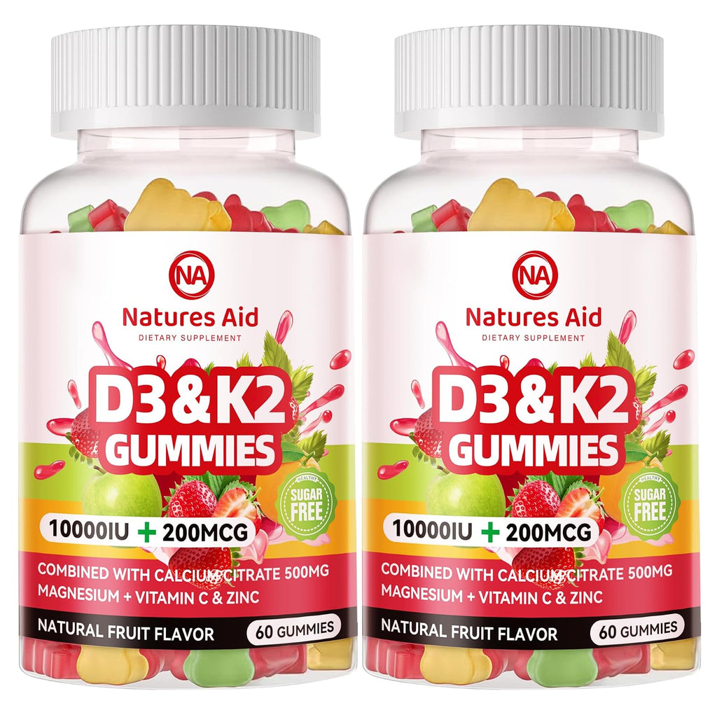 Natures Aid vitamin D3 K2 gummies