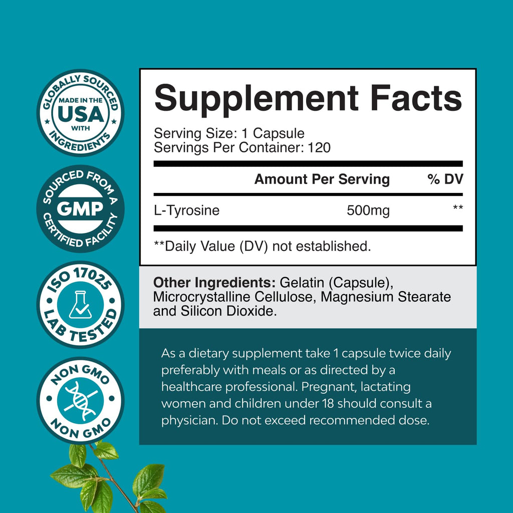 Natures Craft l-tyrosine for focus enhancement