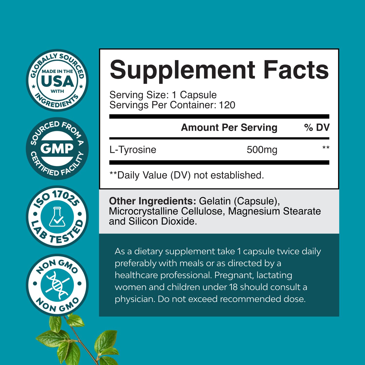 Natures Craft l-tyrosine for focus enhancement