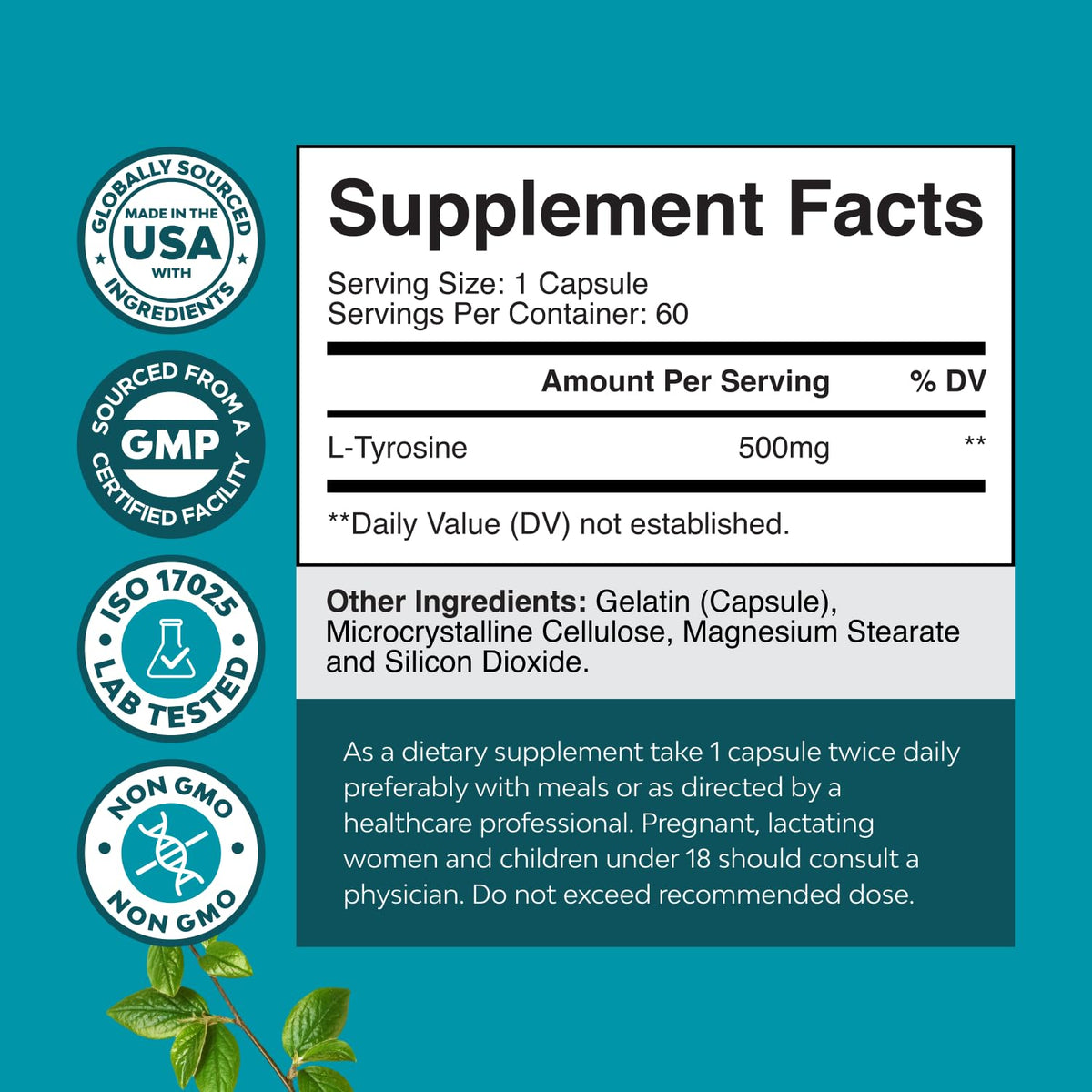Natures Craft L-Tyrosine for mental clarity