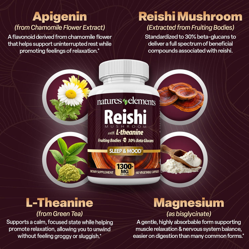 Natures Elements adaptogenic mushroom capsules