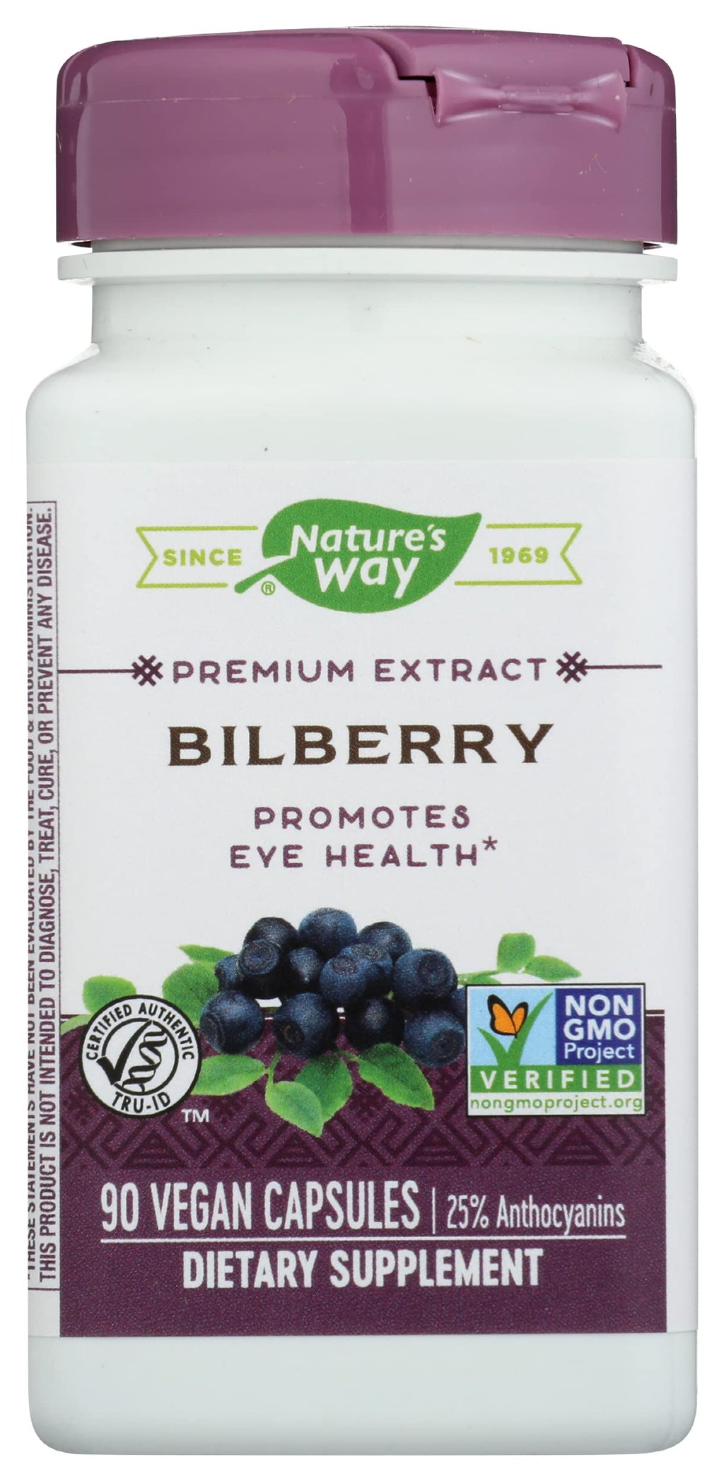 Natures Way bilberry extract capsules