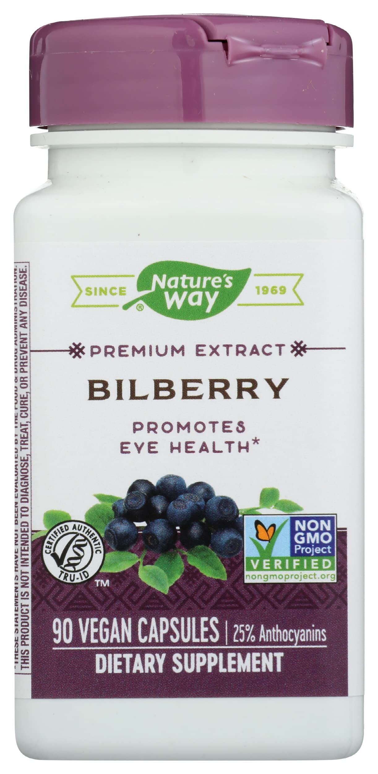 Natures Way bilberry extract capsules