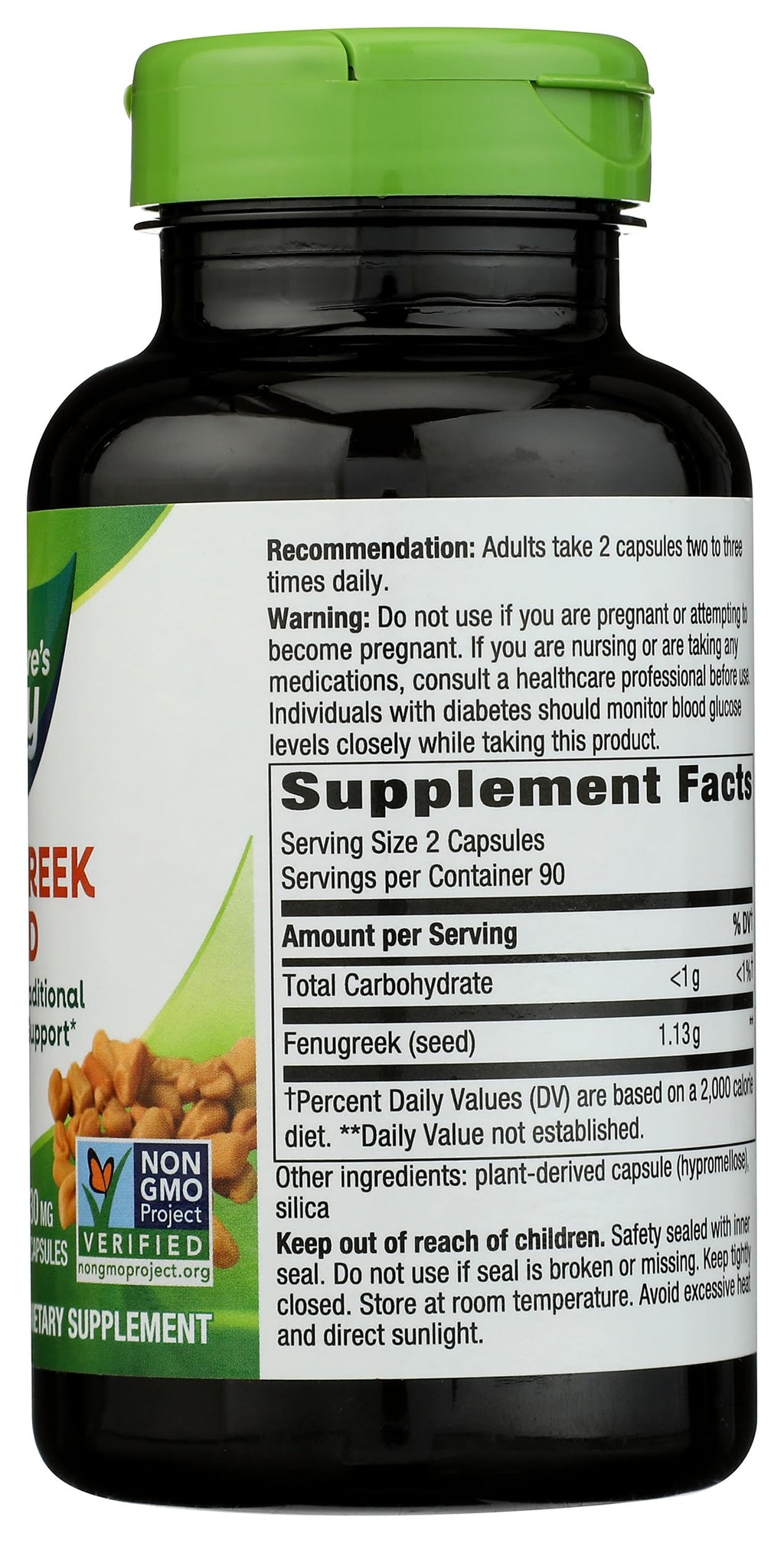 Natures Way Fenugreek seed capsules