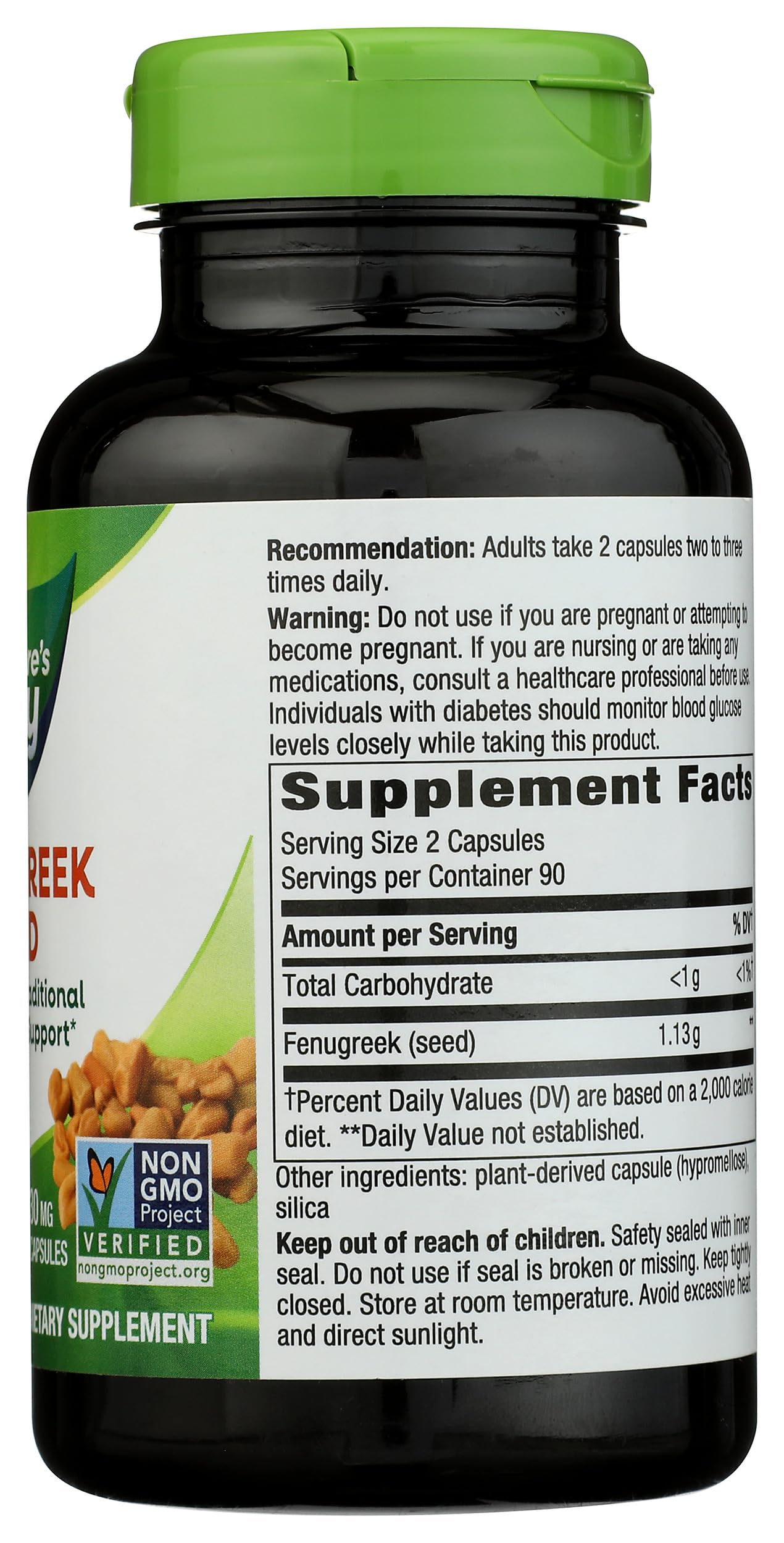Natures Way Fenugreek seed capsules