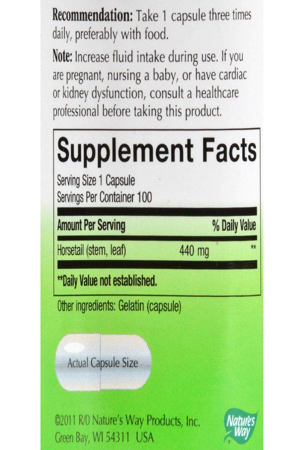 Natures Way horsetail grass health boost