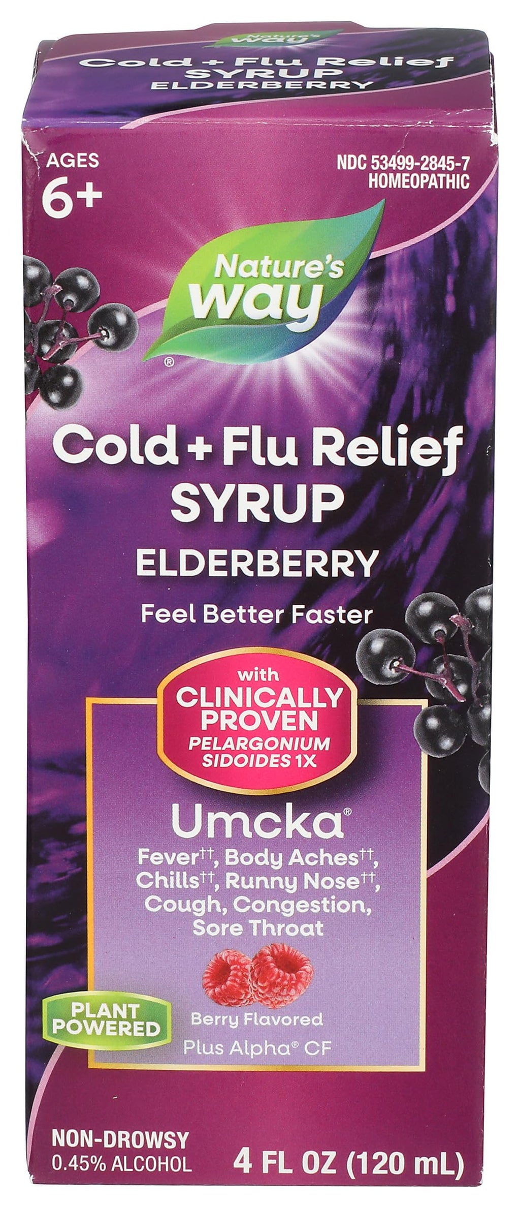 Natures Way Umcka elderberry syrup bottle