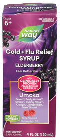 Natures Way Umcka elderberry syrup bottle
