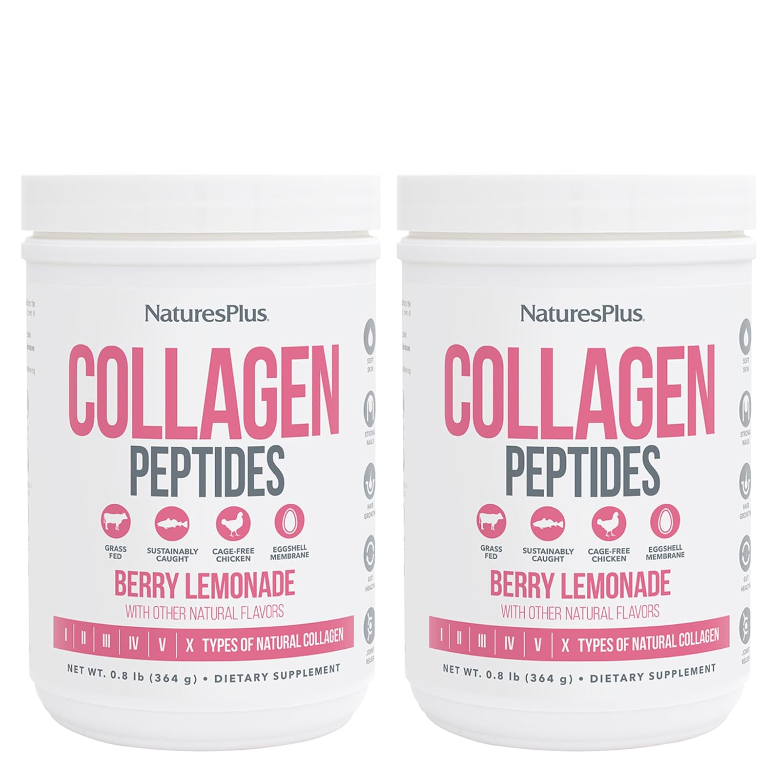 NaturesPlus collagen peptides berry lemonade