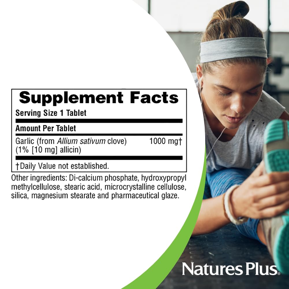 NaturesPlus garlic tablets for digestion