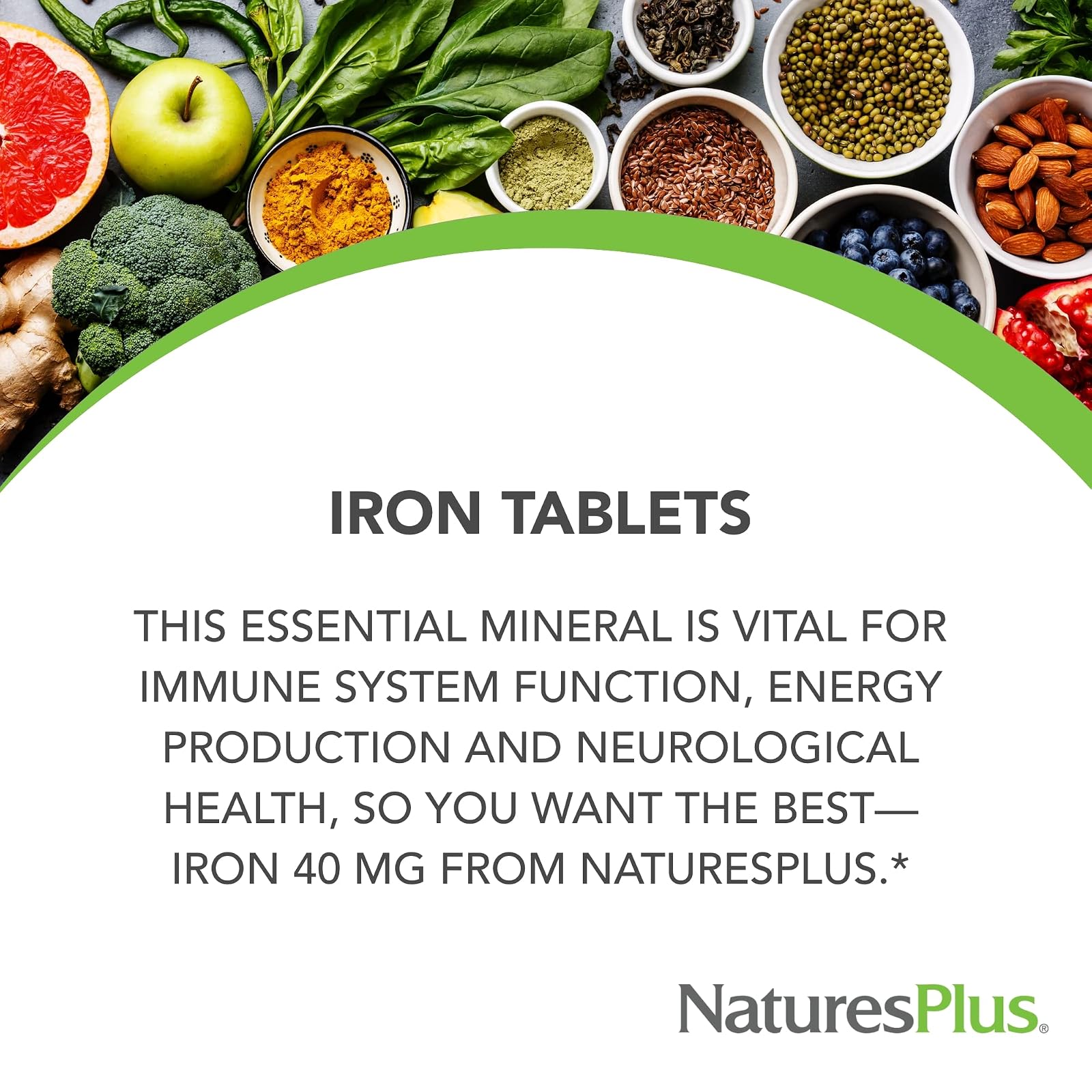 NaturesPlus Iron supports red blood cells