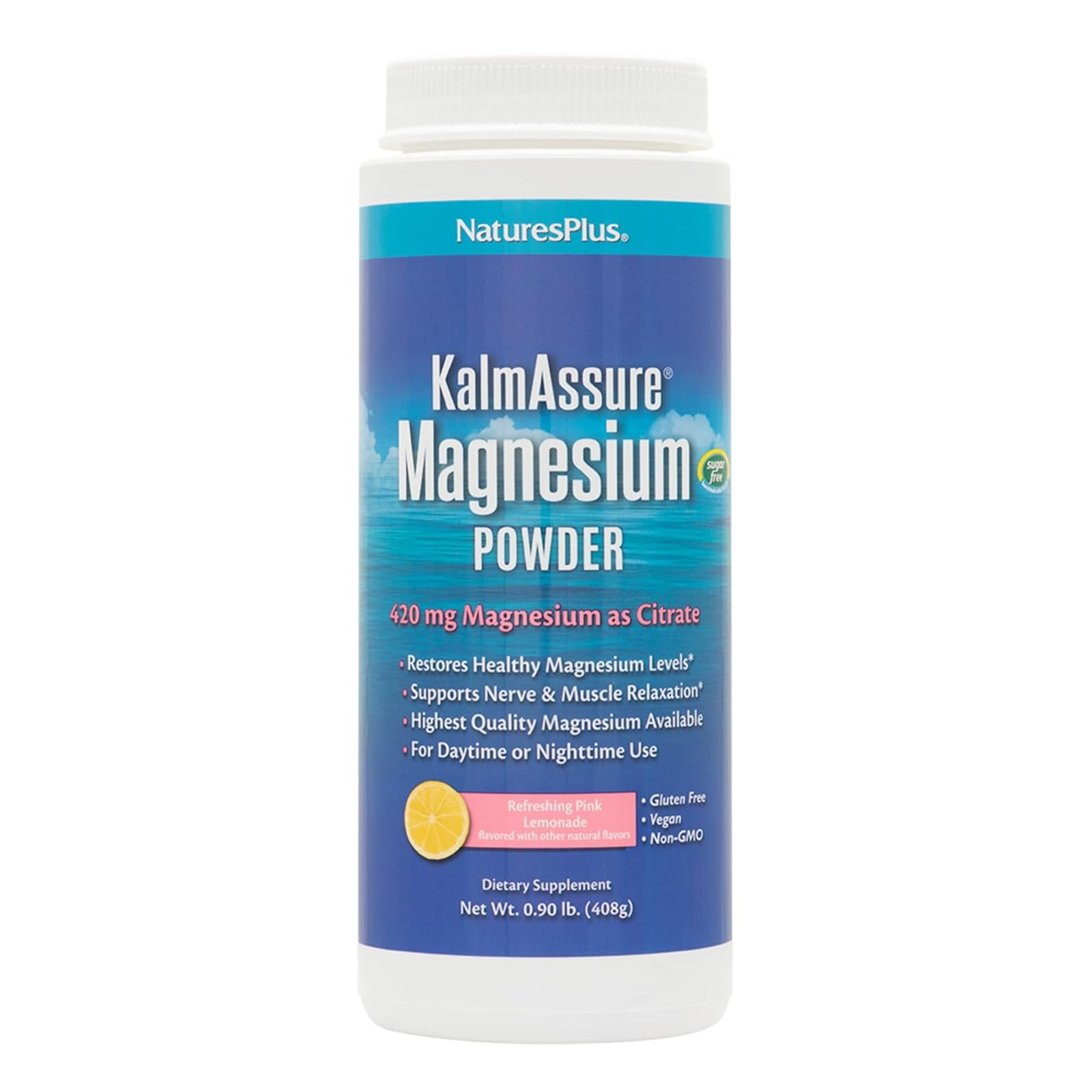NaturesPlus magnesium powder for relaxation