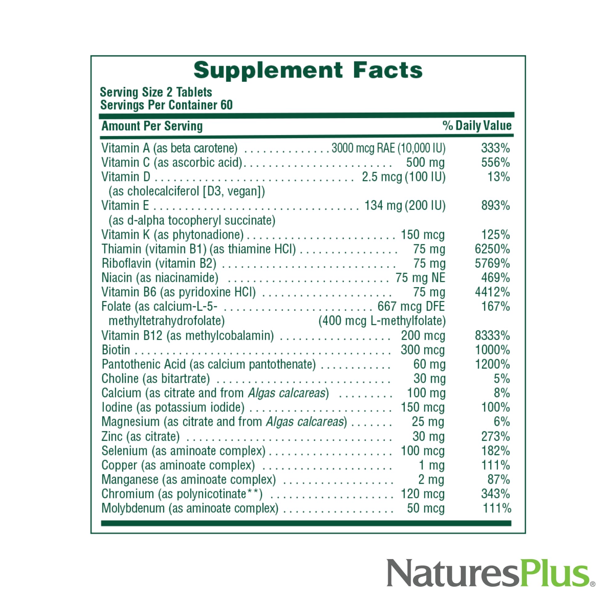 NaturesPlus men's health supplement