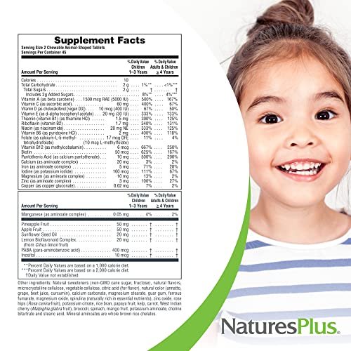 NaturesPlus multivitamin for healthy development