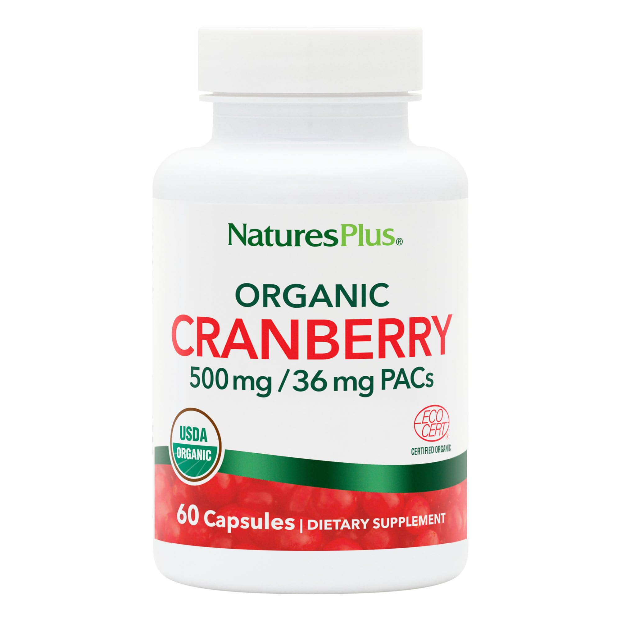 NaturesPlus organic cranberry capsules