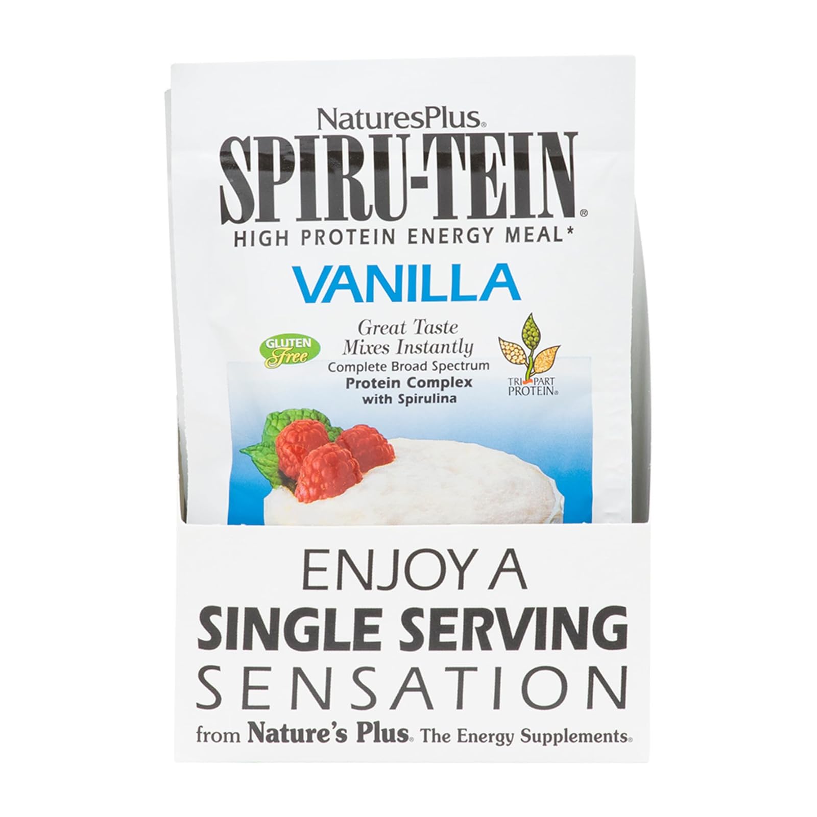 NaturesPlus vanilla plant protein powder