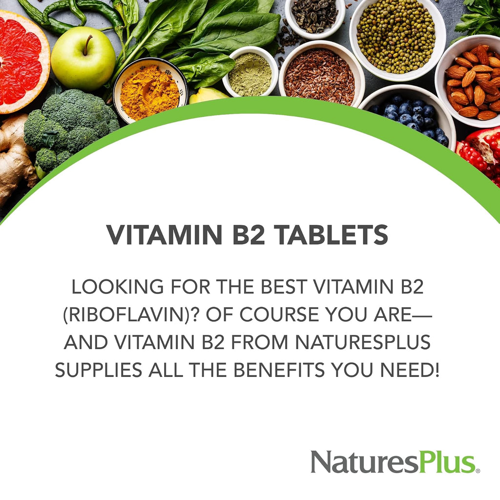 NaturesPlus Vitamin B2 supports metabolism