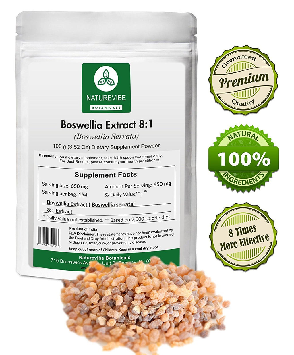 Naturevibe Boswellia herbal supplement powder
