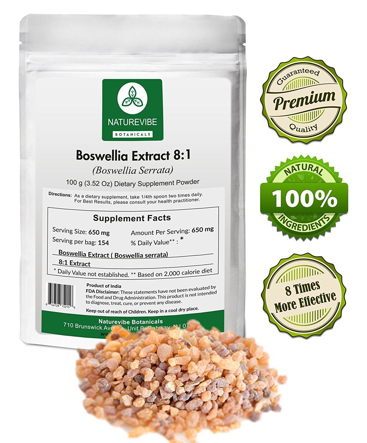 Naturevibe Boswellia herbal supplement powder