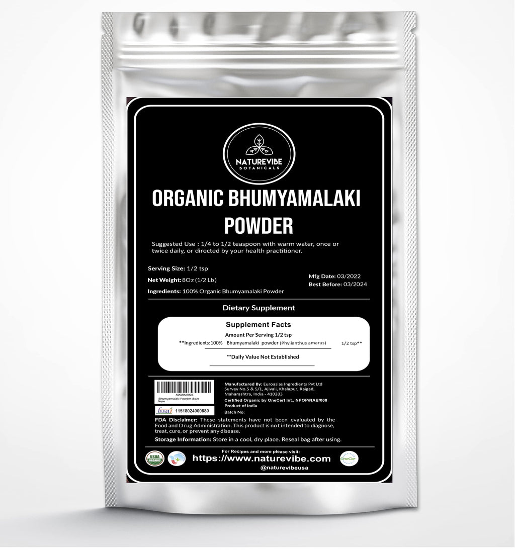 Naturevibe Botanicals organic bhumyamalaki powder