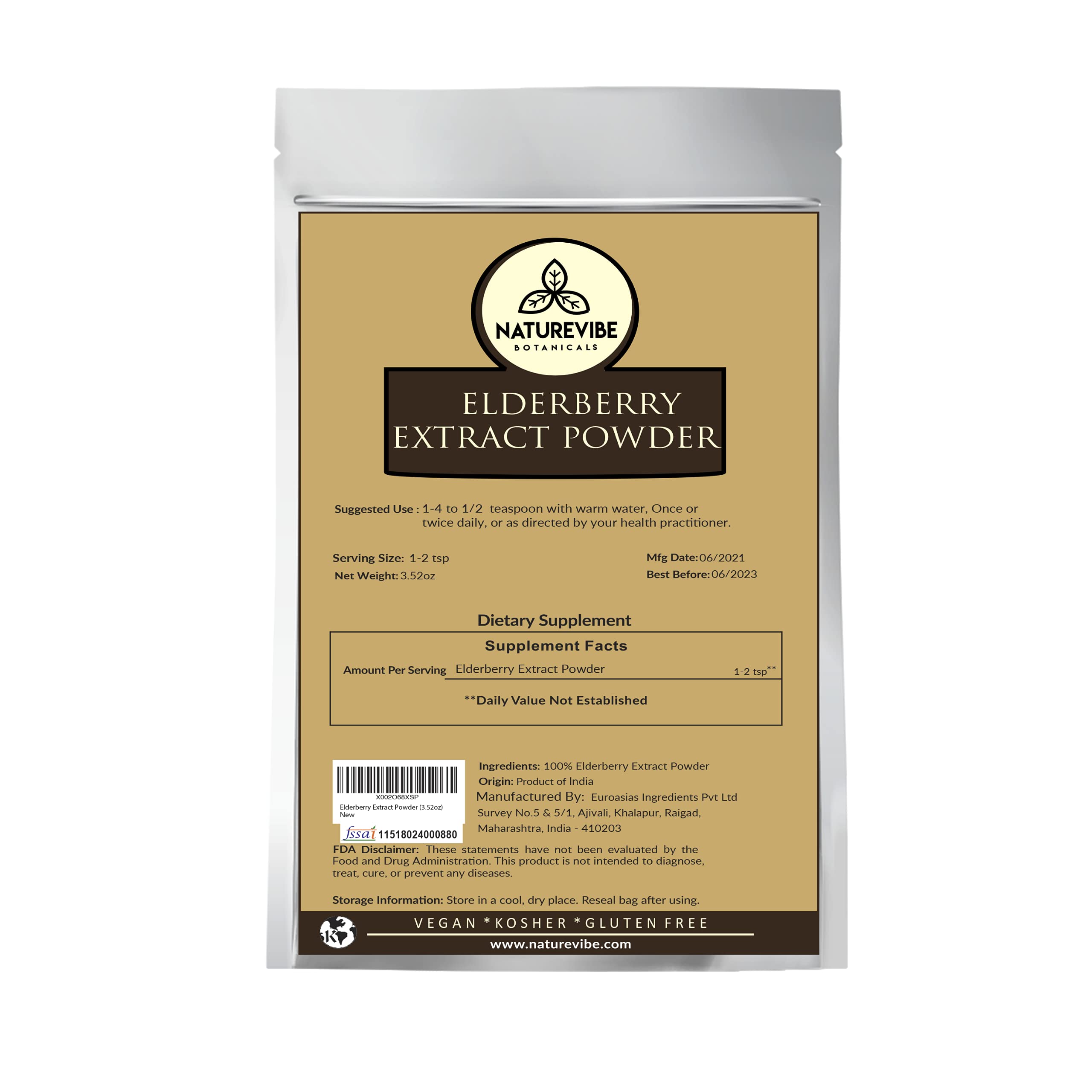 Naturevibe elderberry extract powder