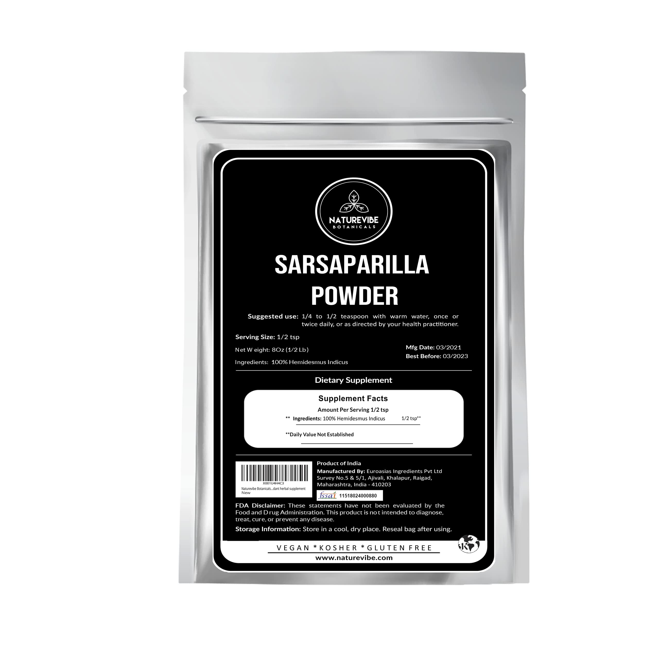 Naturevibe Sarsaparilla Powder benefits
