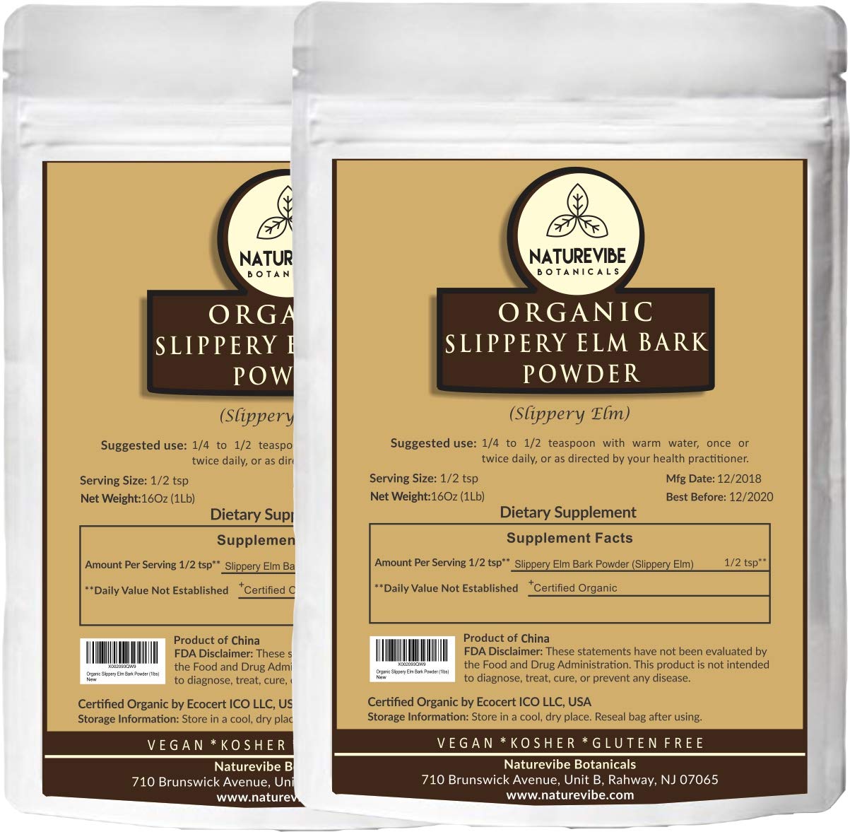 Naturevibe Slippery Elm Bark Powder