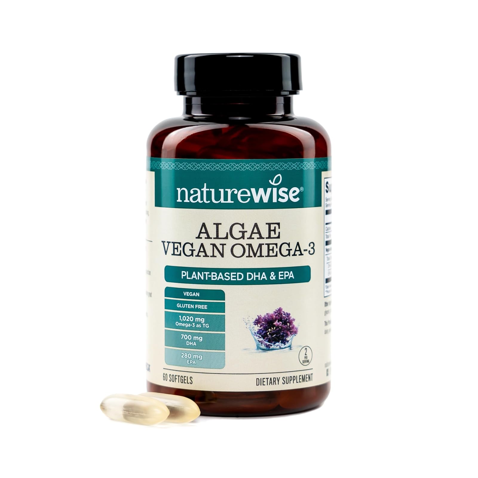 NatureWise Algae Omega-3 softgels