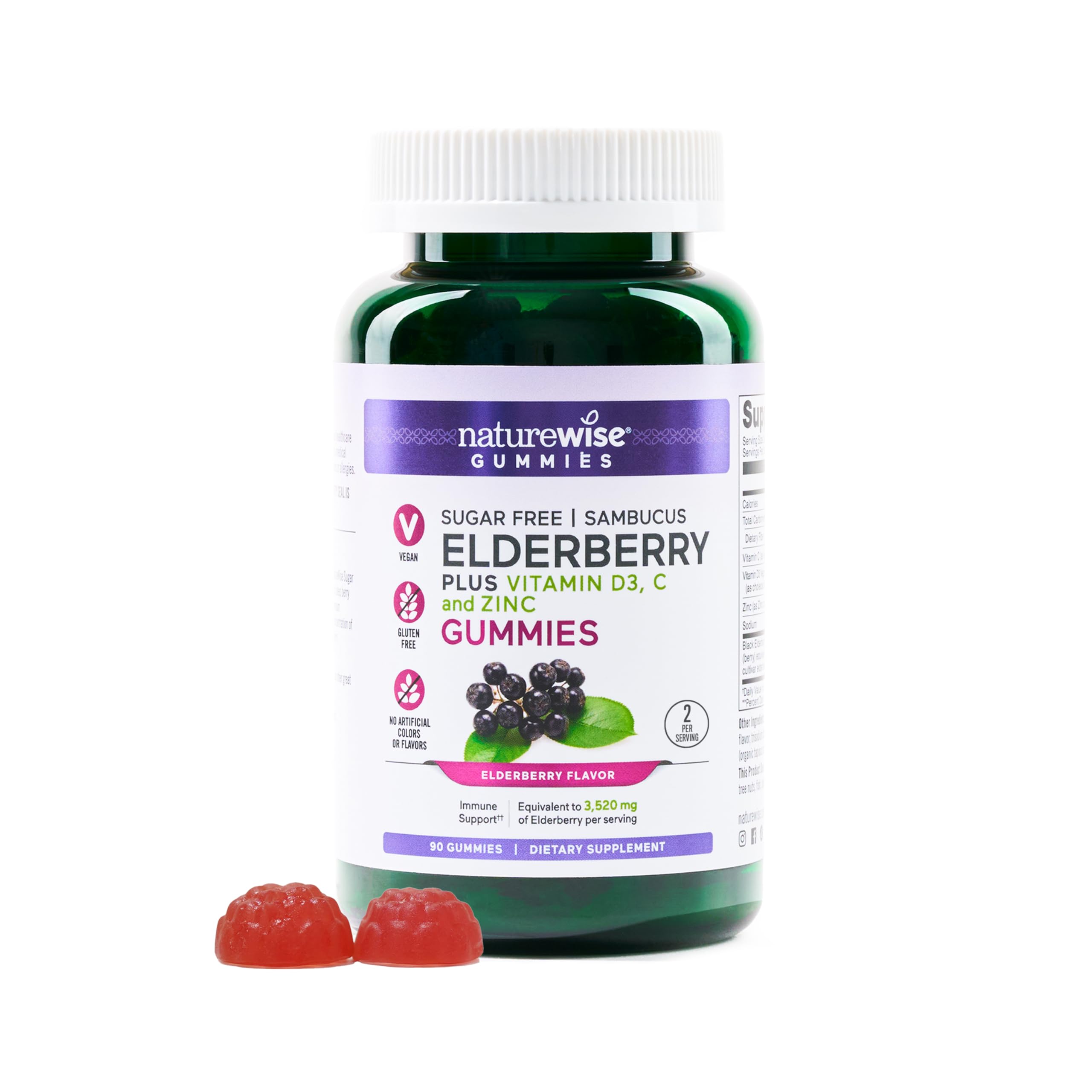 NatureWise elderberry gummies for immune support