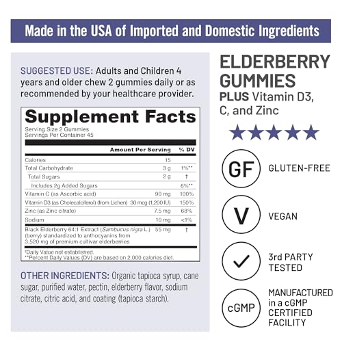 NatureWise elderberry gummies with vitamin C