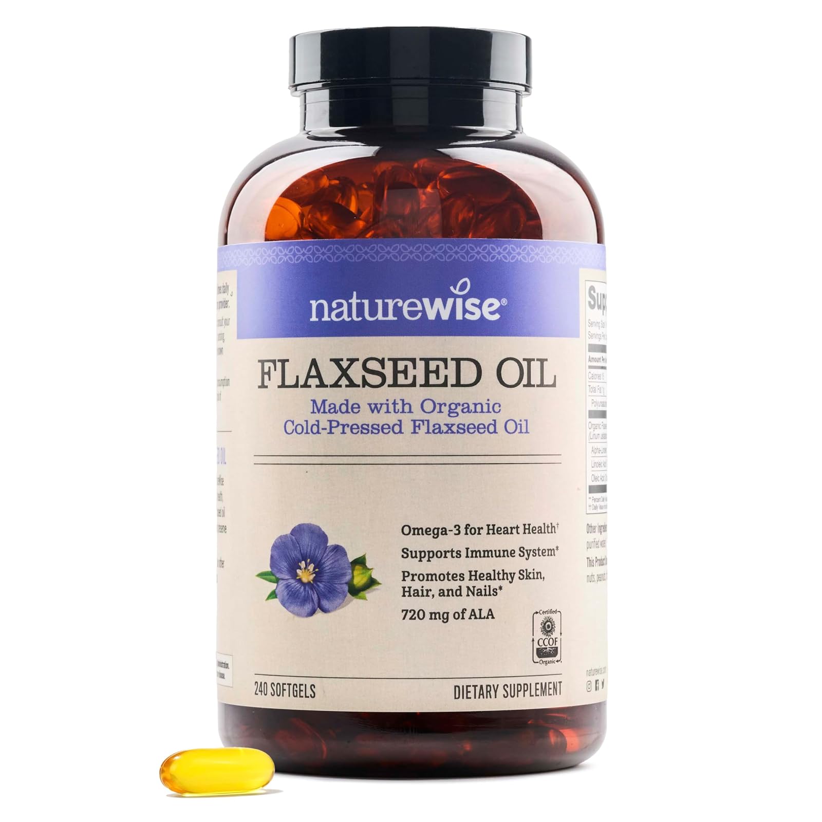 NatureWise flaxseed oil softgels