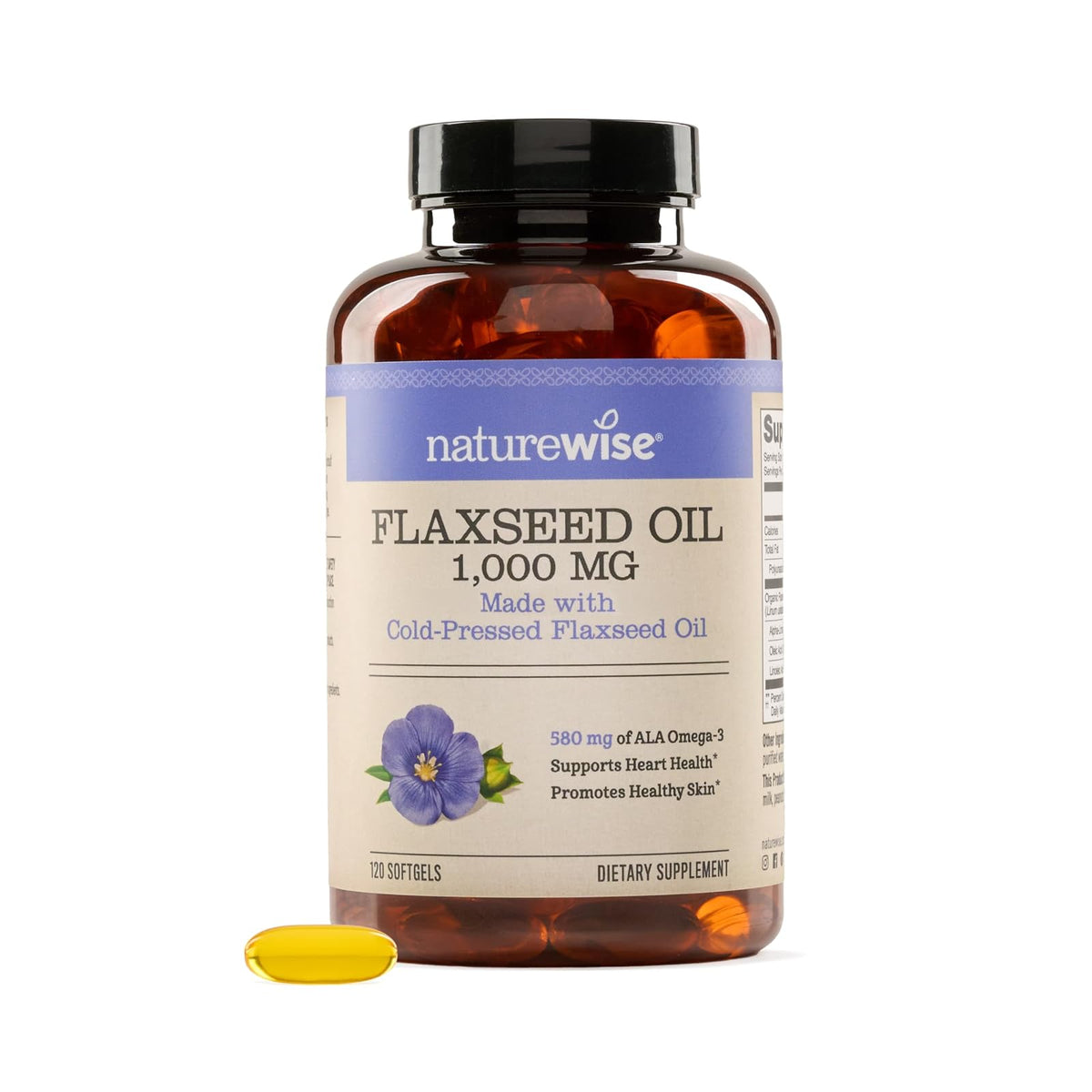 NatureWise flaxseed oil softgels