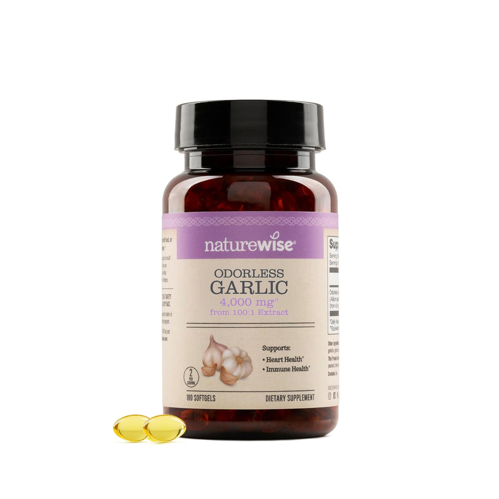 NatureWise garlic capsules for health