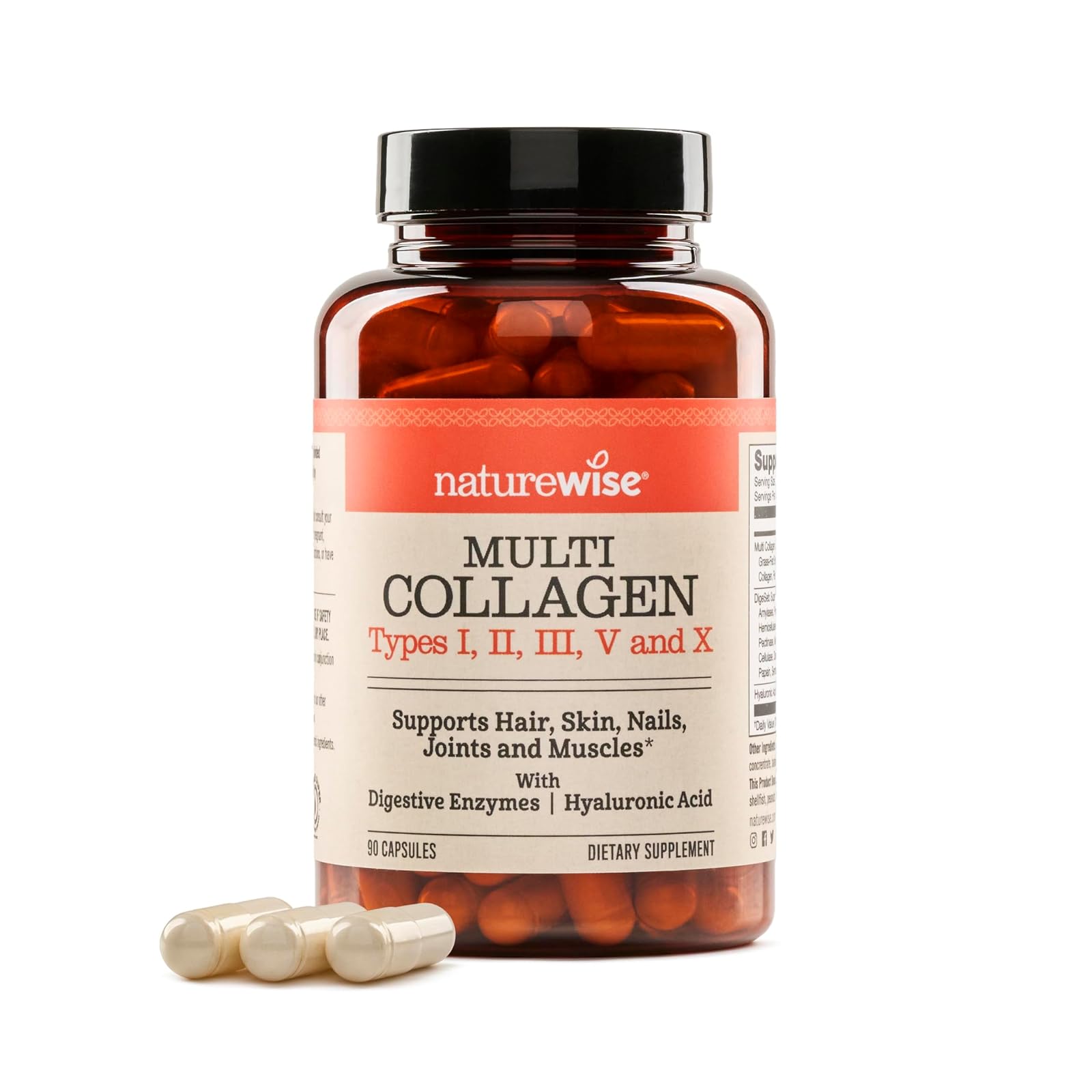 NatureWise multi collagen peptides capsules