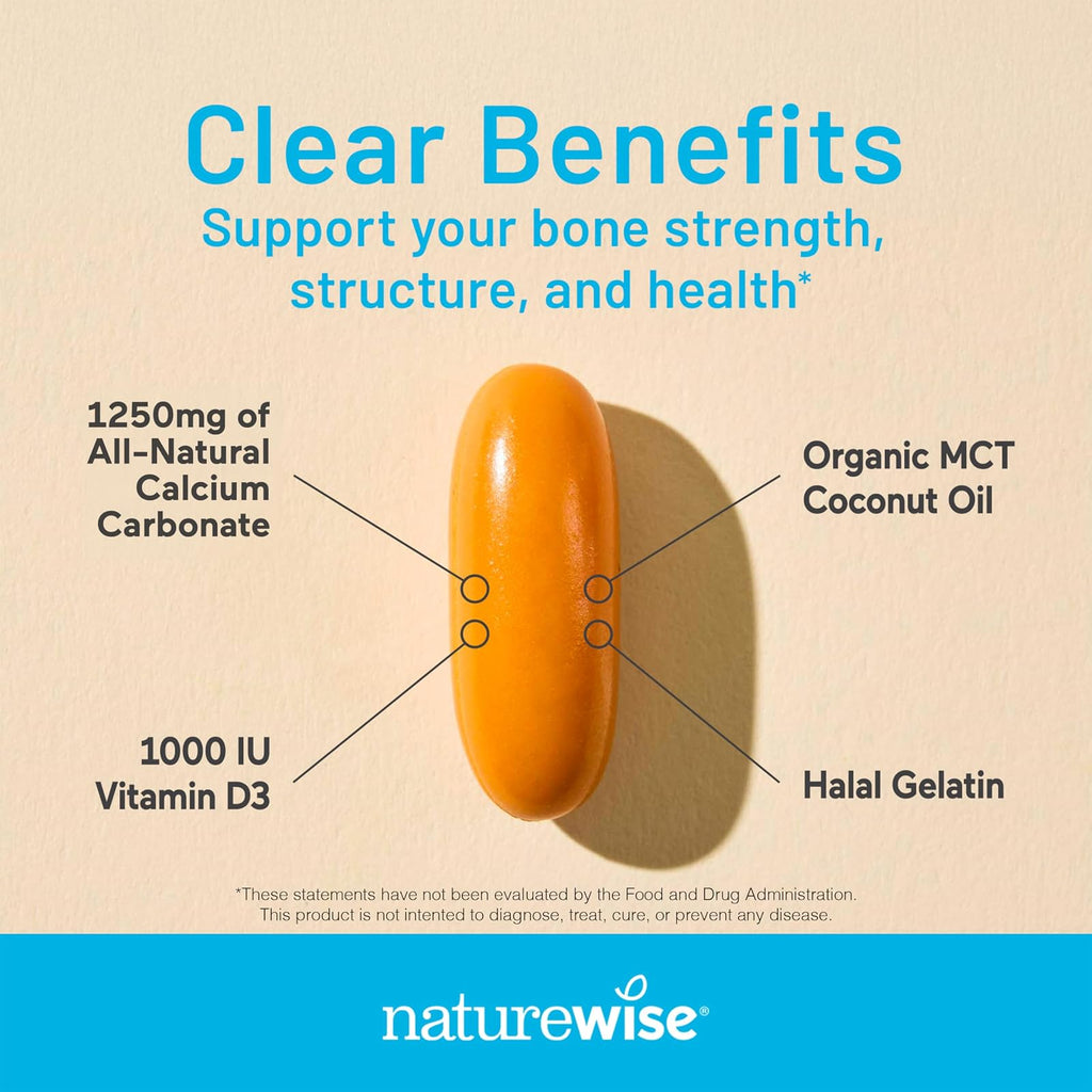 NatureWise softgels for convenient calcium intake