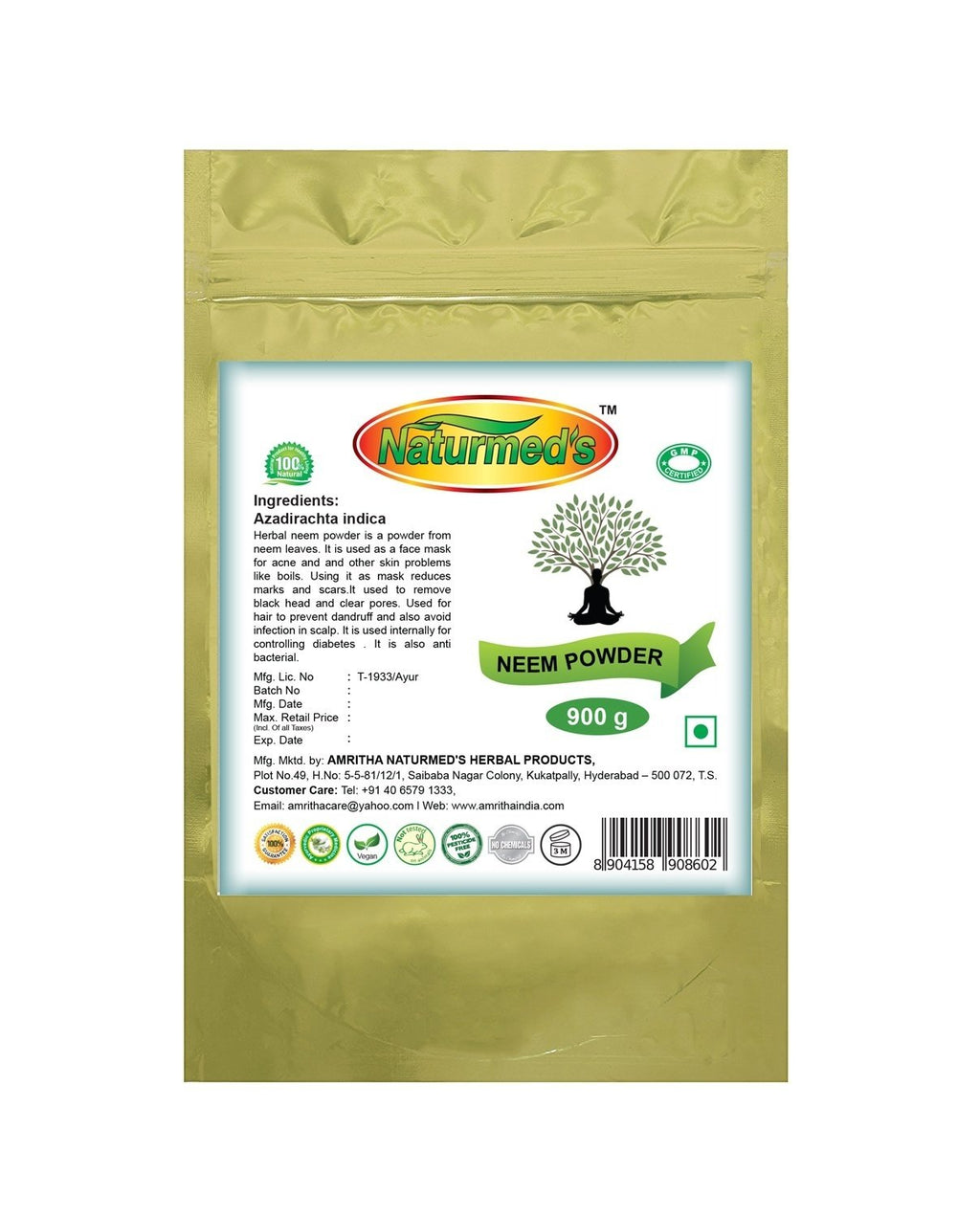 naturmed neem powder for wellness