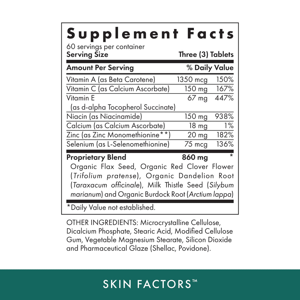 naturopathic supplements for skin factors