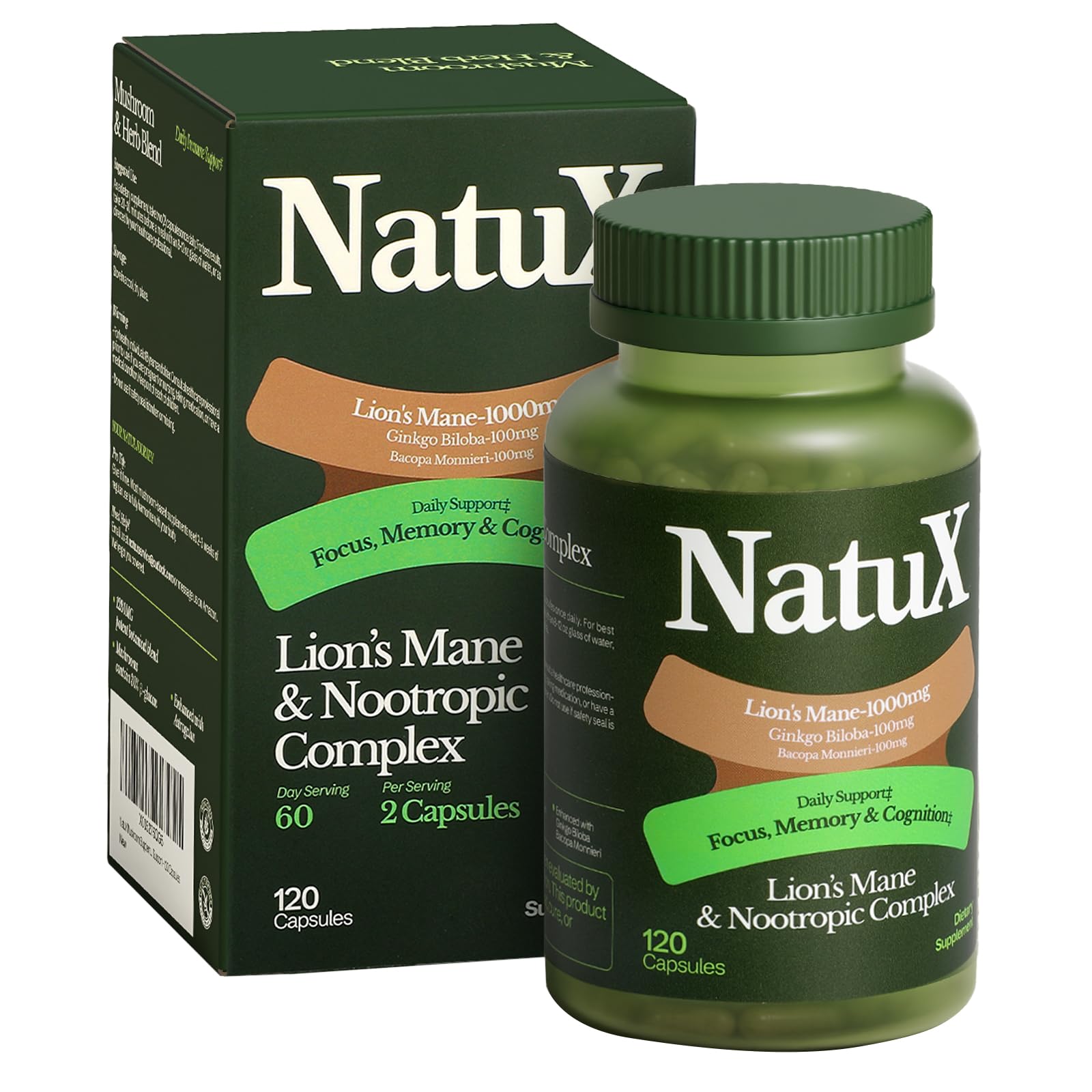 NatuX Lion's Mane cognitive booster
