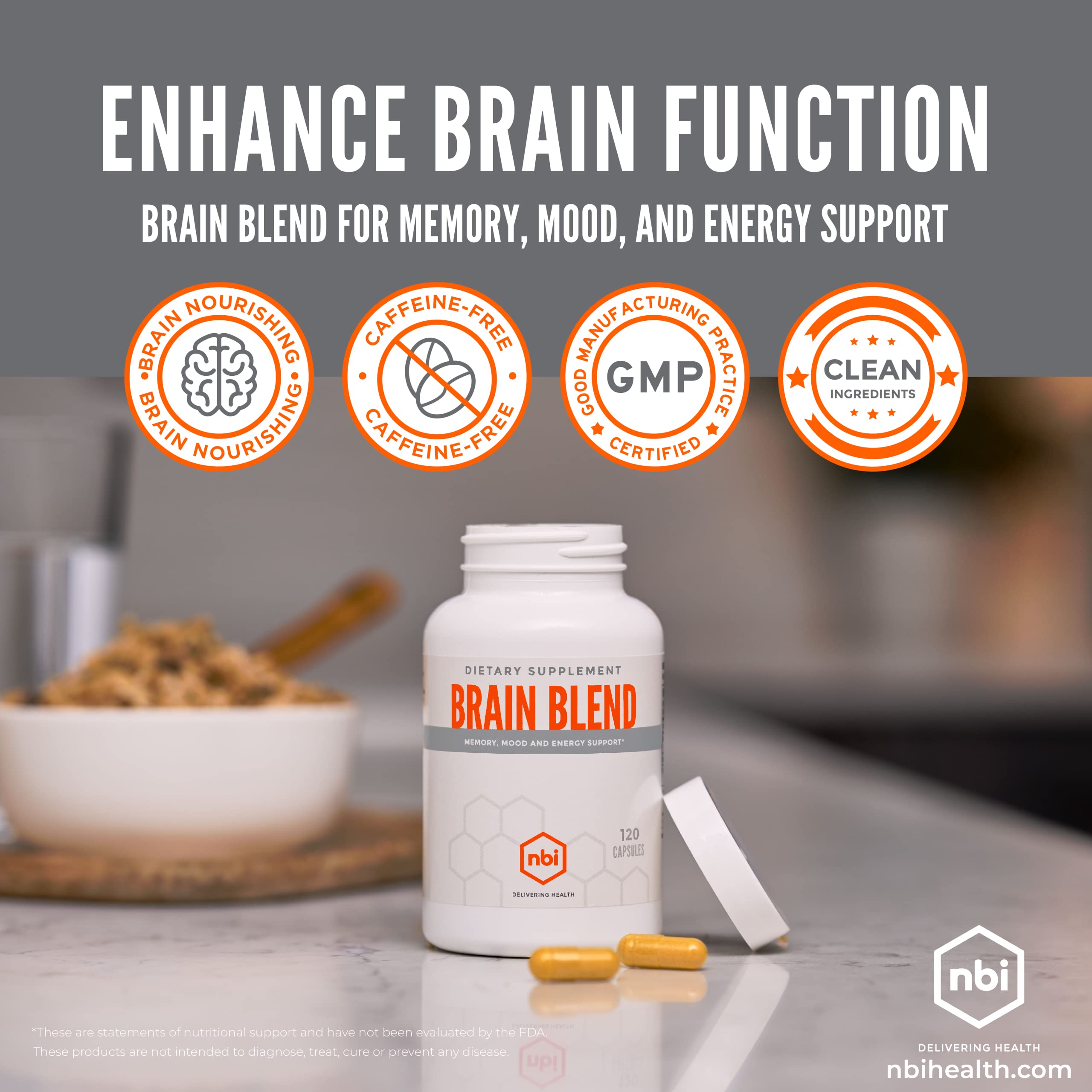 NBI Brain Blend capsules for brain health