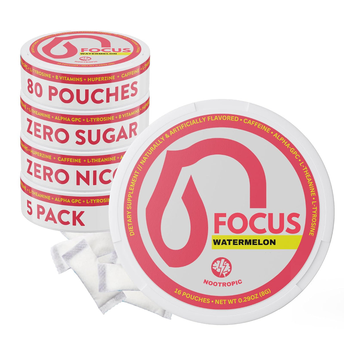 Nectr Focus+ nootropic caffeine pouches