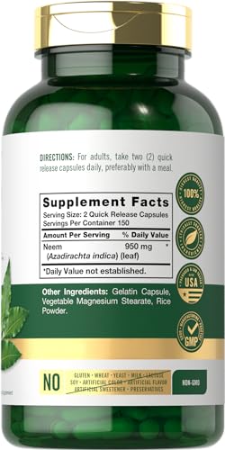 Neem capsules for skin health
