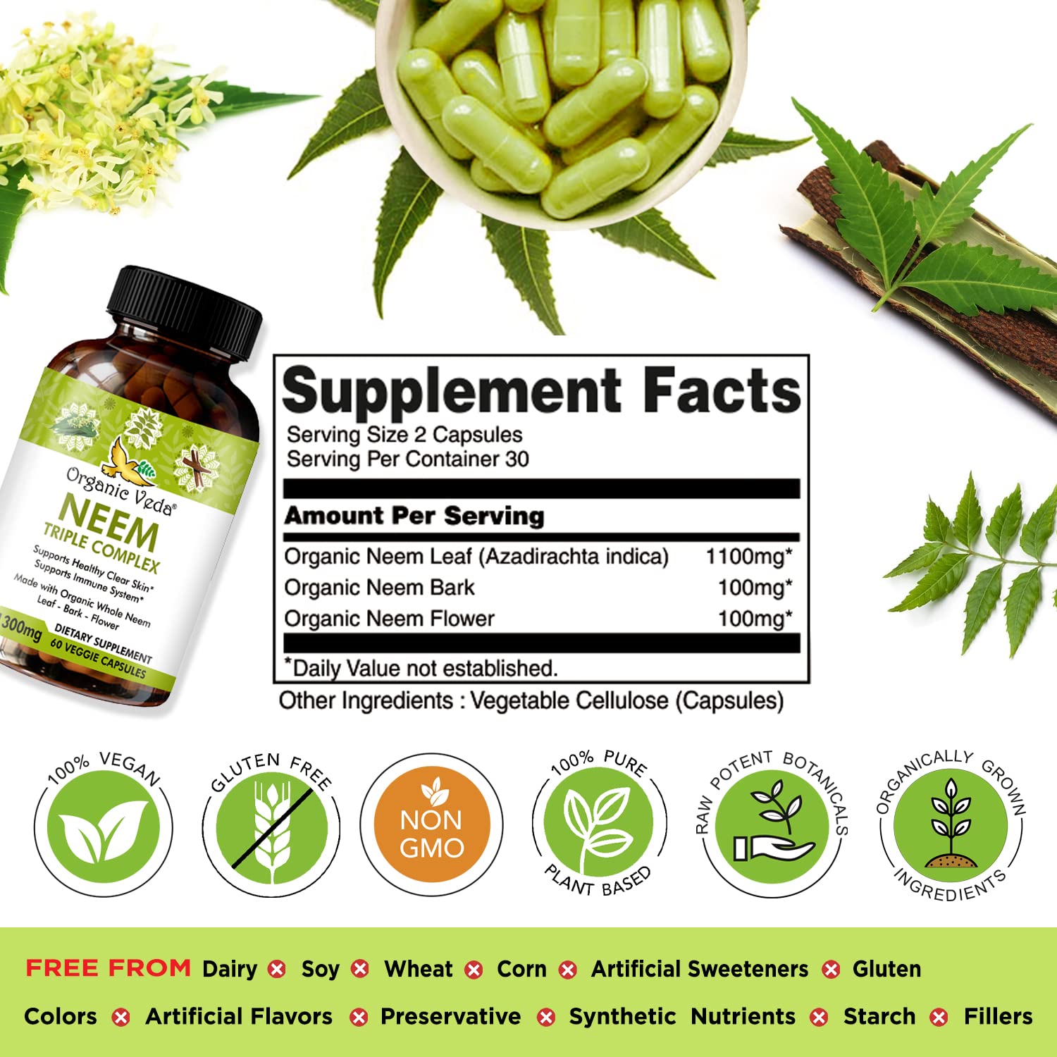 Neem extract for digestive support