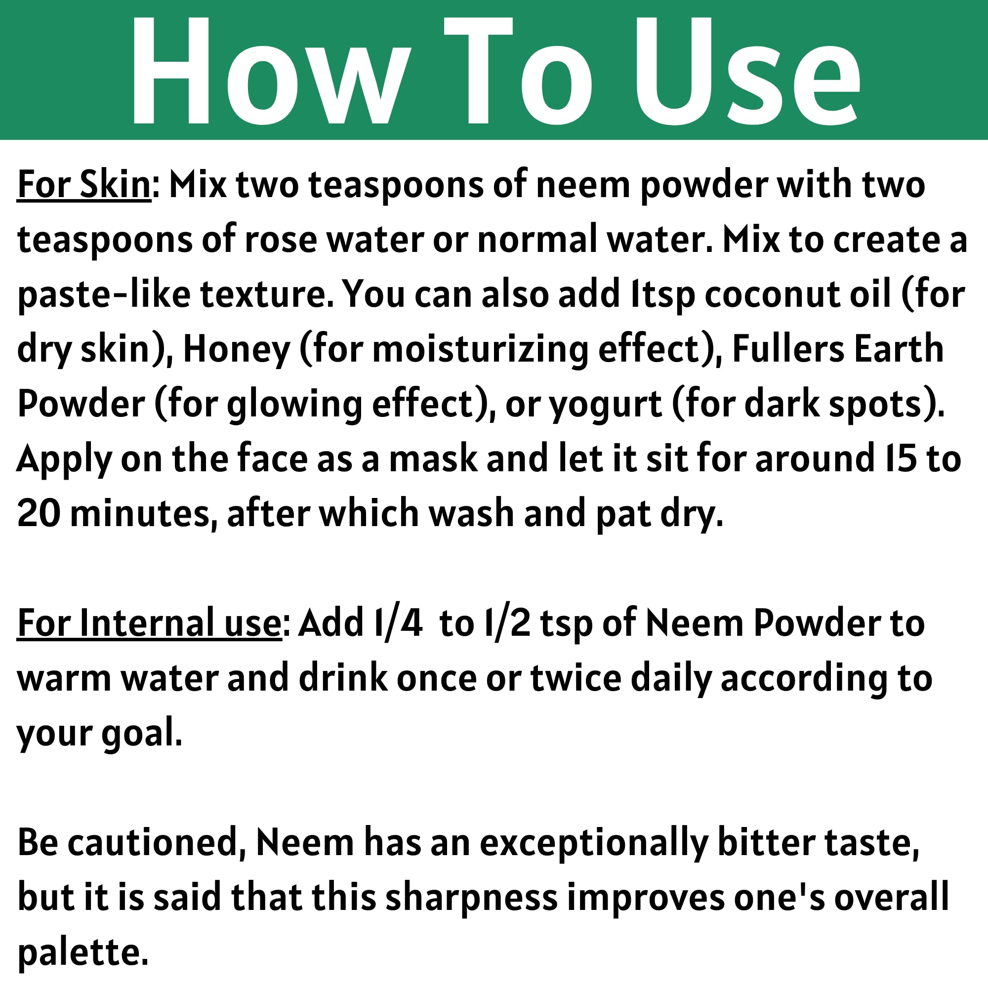 neem leaf powder for holistic healing