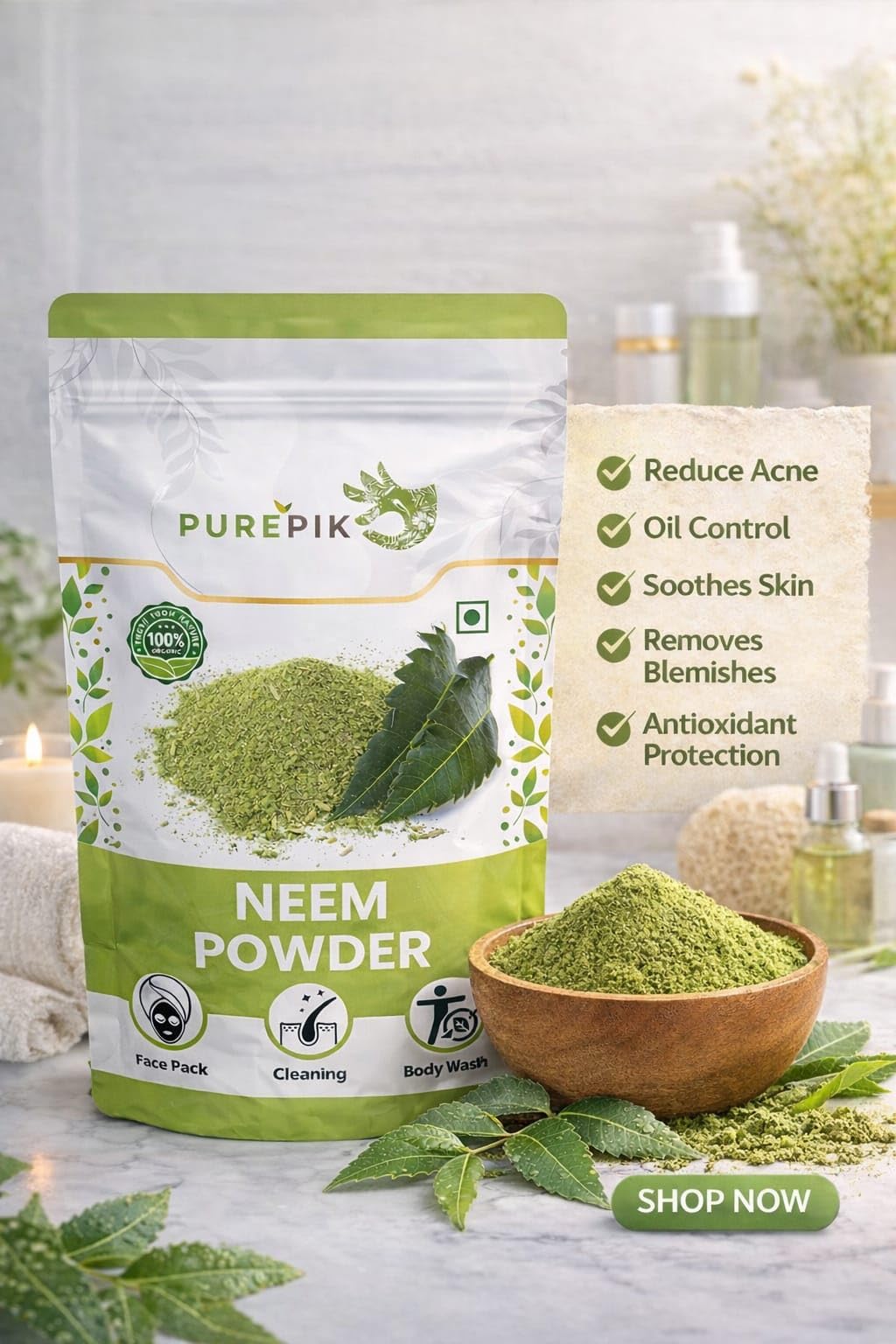 neem powder for acne treatment