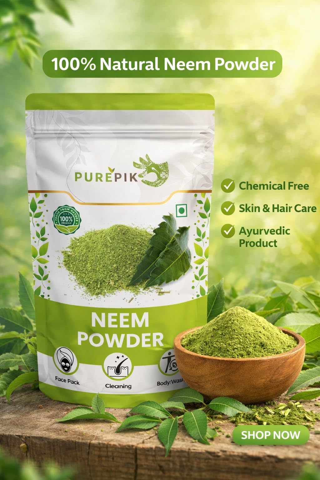 neem powder for clear skin