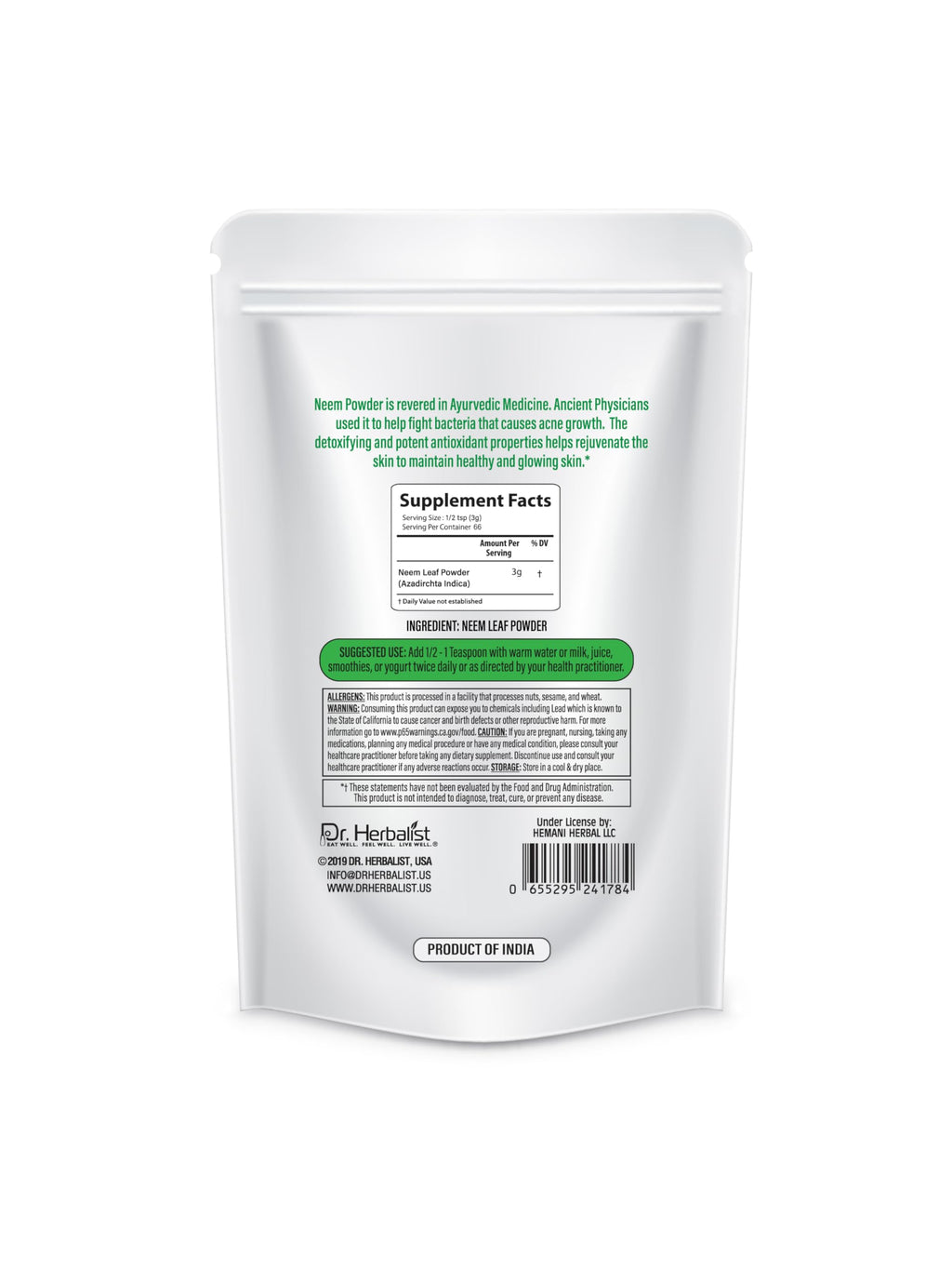 neem powder for hair health
