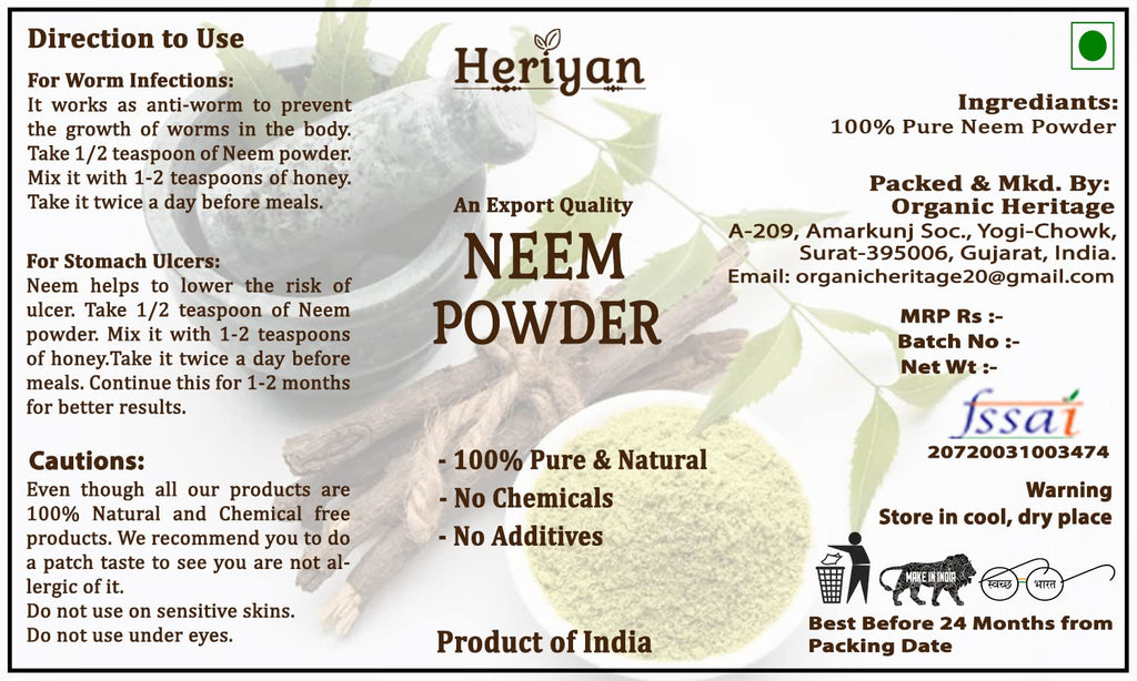 neem powder for healthy hair