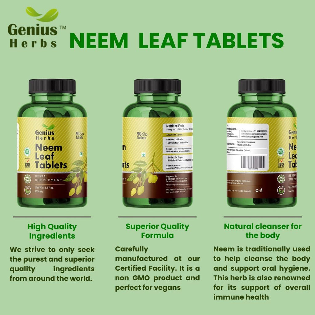 Neem tablets for overall health