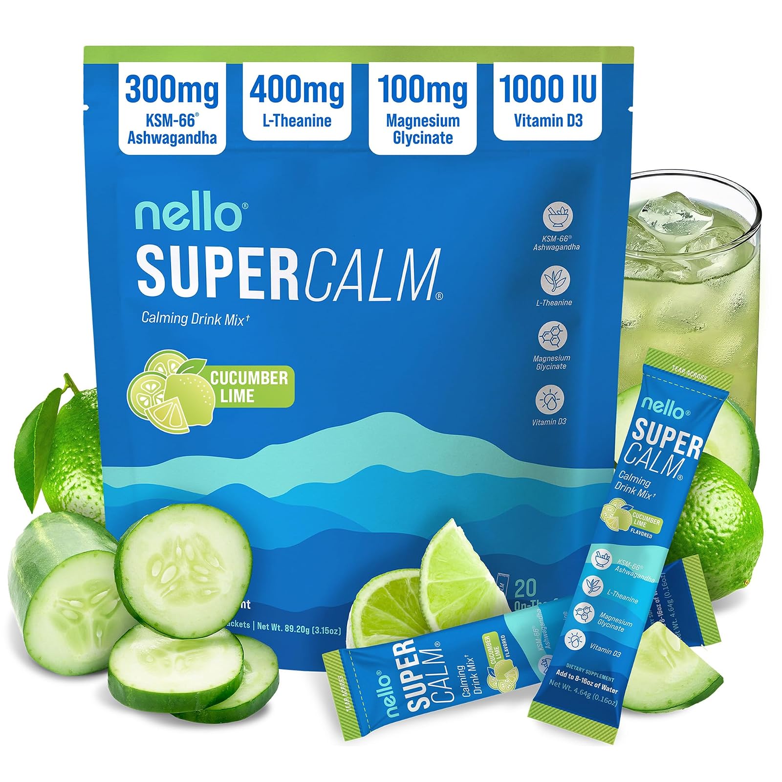 Nello Supercalm powdered drink mix